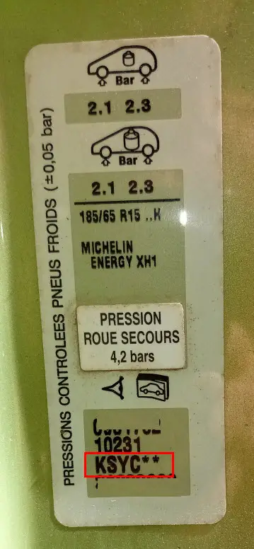 Codes peinture C3 Pluriel - C3 Pluriel